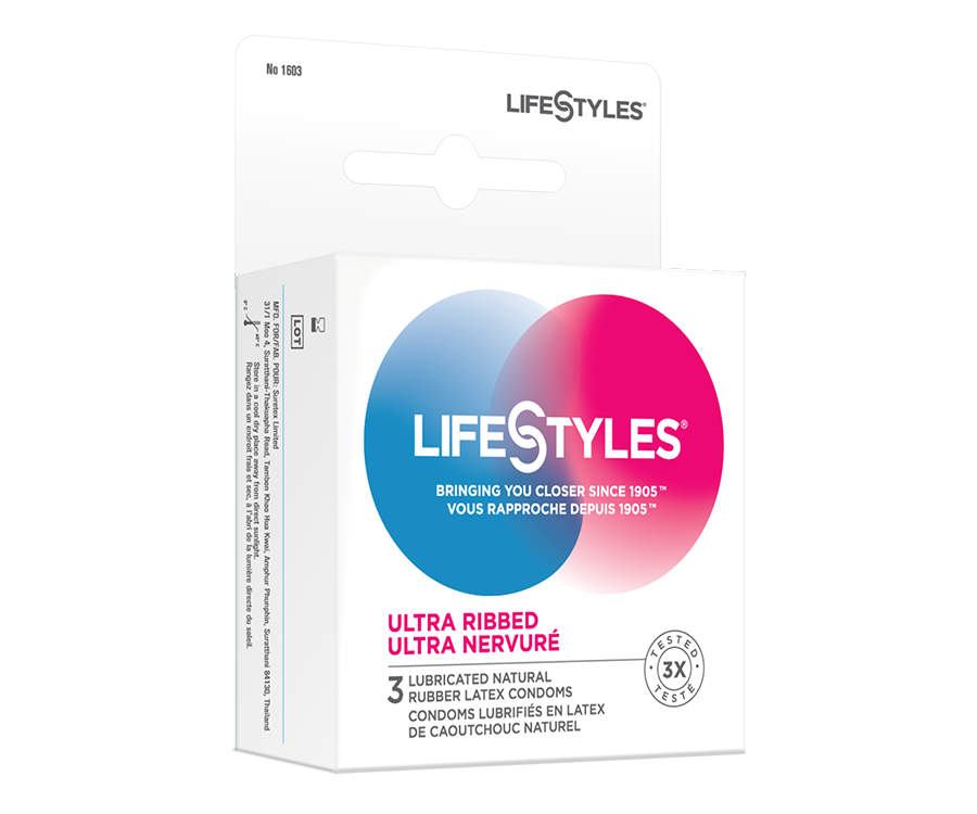LifeStyles Ultra Ribbed | Ultra Nervuré Latex Condoms – Lifestyles CA